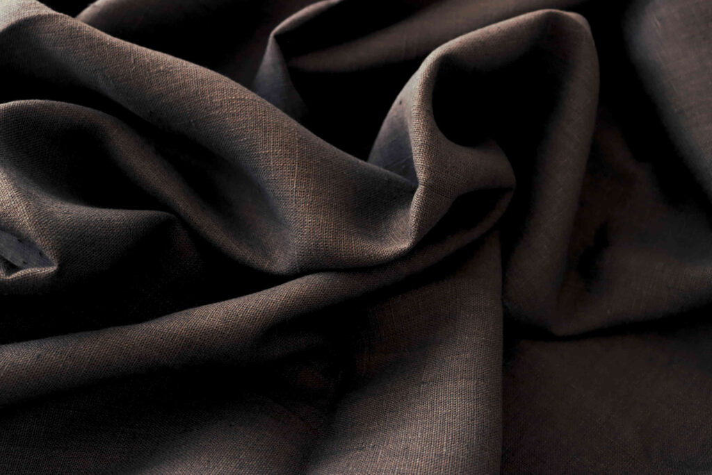 Linen fabric in Peat color 270gsm - LinenCult