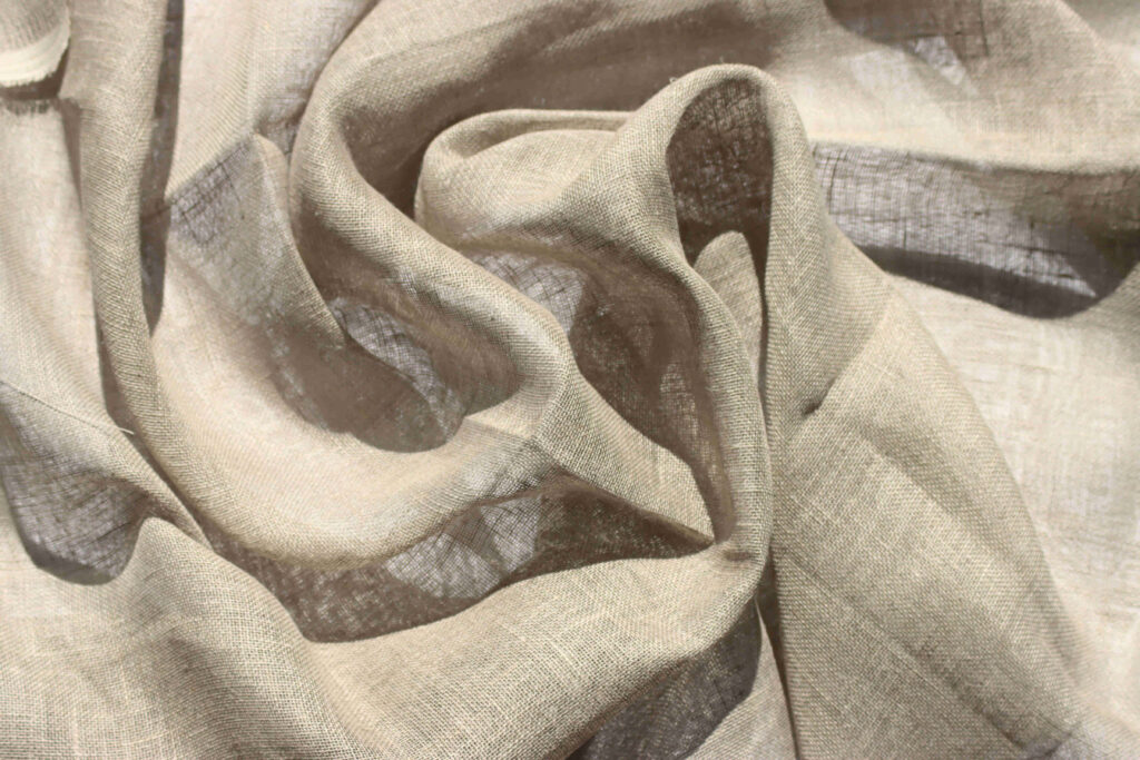 Gauze linen Fabric in Natural color 120gsm - LinenCult