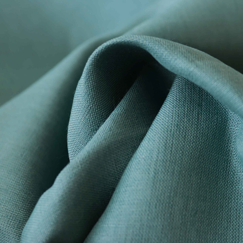 Sample of Linen fabric in North Sea color 200gsm - LinenCult