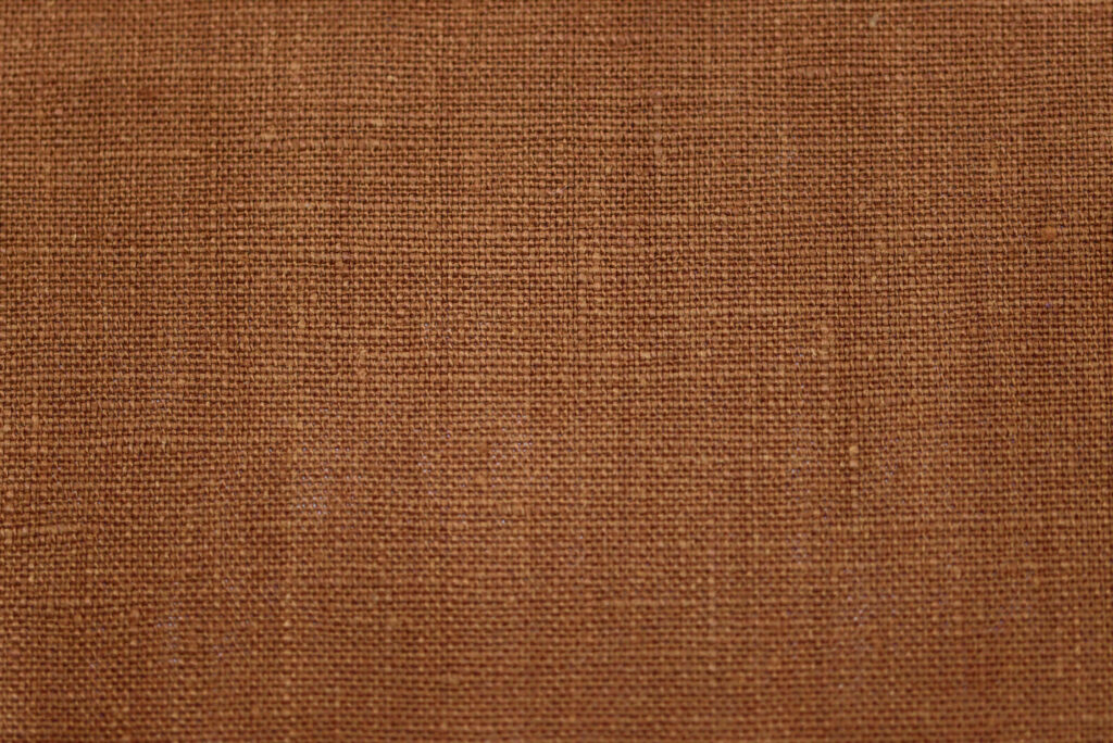 Sample Linen Fabric in Caramel Cafe color 250gsm - LinenCult